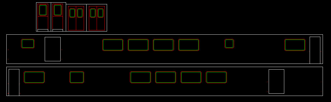 #2733-RA Amtrak ACF Smooth Side Bar Lounge